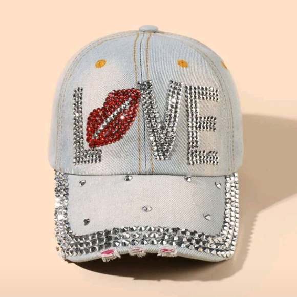 Accessories | Rhinestone Letter Decor Baseball Cap | Poshmark